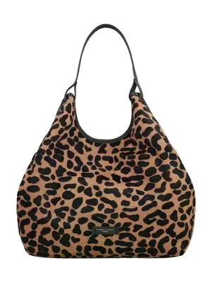 GIANNI CHIARINI Leopard Print Tote Bag - Brown