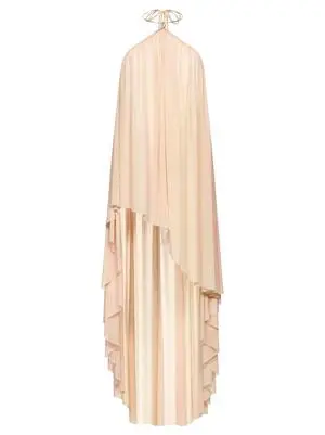 KOROBEYNIKOV Asymmetrical Halterneck Dress - Neutrals
