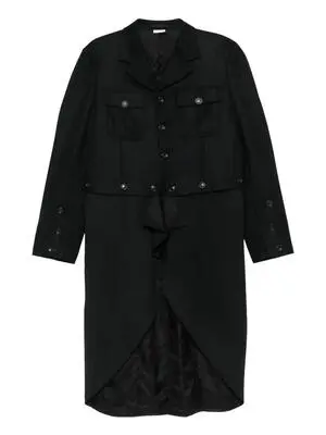 Comme Des Garçons Button-fastening Flap-pocket Tailcoat - Black