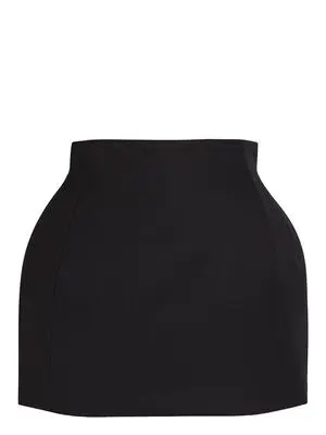 Wardrobe.NYC Sculpted Wool-blend Mini Skirt - Black