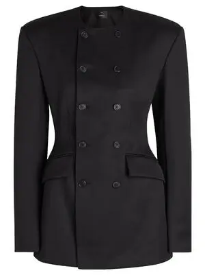 Wardrobe.NYC X Rhw Double-breasted Mini Blazer Dress - Black