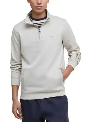 Barbour Lambeth Interlock Quarter-Zip Sweatshirt Mist