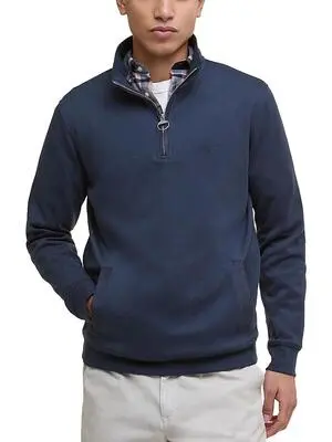 Barbour Lambeth Interlock Quarter-Zip Sweatshirt Navy
