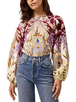 MARIE OLIVER Arabella Paisley Print Top Tranquilty