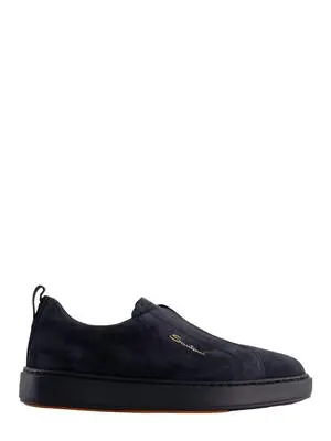 Santoni Logo Panelled Sneakers - Blue
