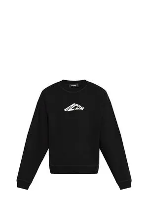 Dsquared2 Graphic Print Crewneck Sweatshirt - Black