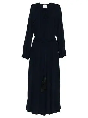FORTE_FORTE Crepe De Chine Long Dress - Blue