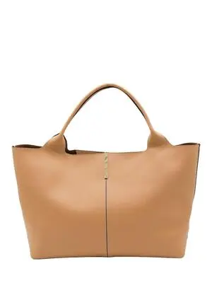TOD'S Leather Shopping Bag - Beige