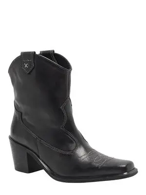 Free People Wandering Western Boots - Black Leather