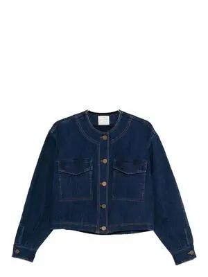 FORTE_FORTE Denim Cotton Overshirt - Blue
