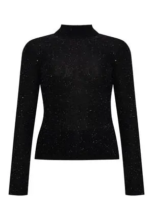 Rick Owens Virgin Wool Turtleneck Sweater - Black