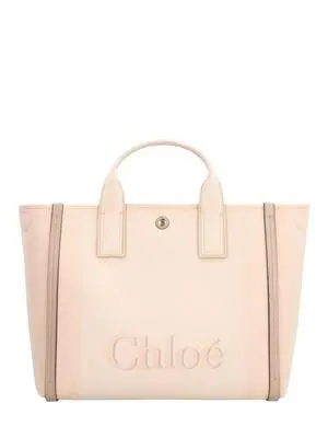 Chloé Carry Canvas Tote Bag - Beige