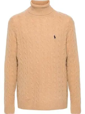 Ralph Lauren Turtleneck Wool-cashmere Sweater - Beige