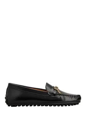 TOD'S Gommino Leather Loafers - Black
