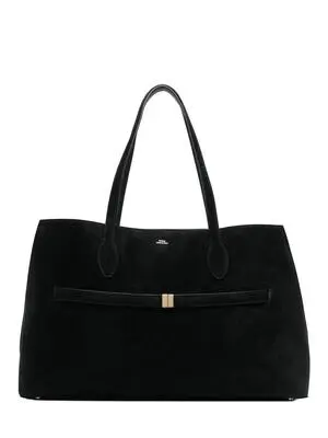 TOTÊME Lounge Suede Leather Tote - Black