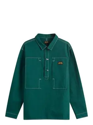 STAN RAY Painters Pop Over Shirt - Botanical Green Bedford