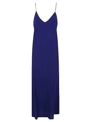 Alberto Biani Georgette Long Slip Dress - Blue