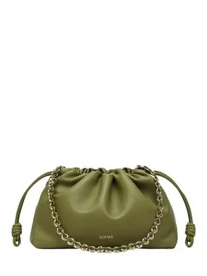 Loewe Flamenco Medium Clutch Green