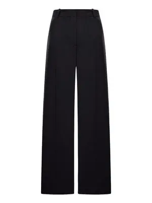 TOTEME Wool Blend Fluid Trousers - Black