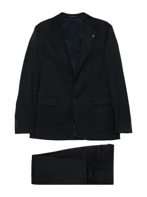 Tagliatore Suit With Brooch Detail - Blue