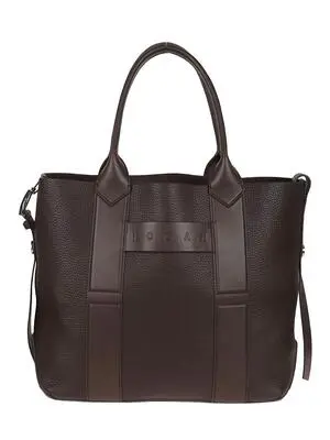 Hogan Script Medium Leather Tote - Brown