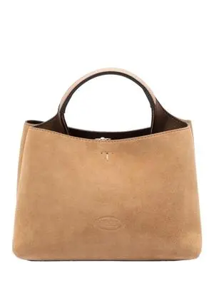 TOD'S Micro Leather Tote Bag - Brown