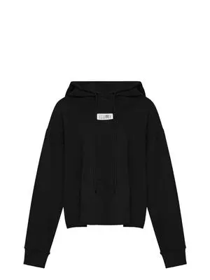 MAISON MARGIELA Logo Cotton Hoodie - Black