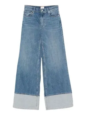 Alice + Olivia Wilson Wide-leg Denim Jeans - Sky Blue