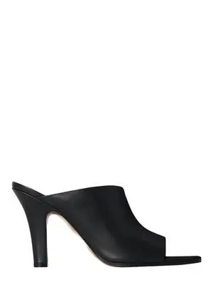 THE ROW Signum Leather Mules - Black
