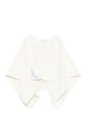 Max Mara Wool Cape - White