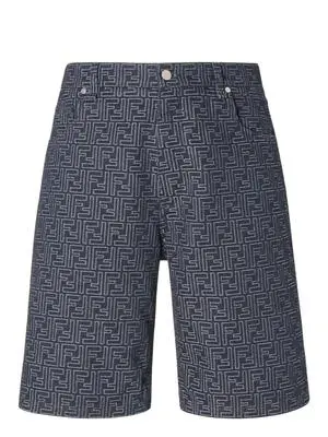 Fendi Denim Bermuda Shorts - Blue