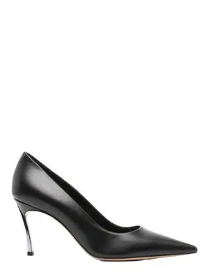 Casadei Superblade Leather Pumps - Black