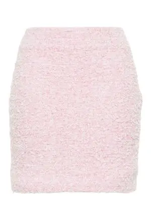 Balenciaga Tweed Mini Skirt Pink