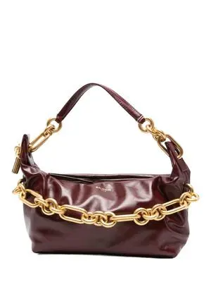Balmain Medium Leather Shoulder Bag - Red