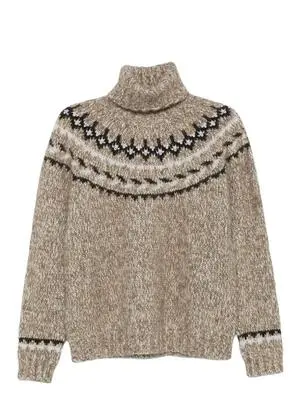 Rick Owens Wool Turtleneck Jumper - Beige