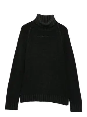 Rick Owens Wool Turtleneck Jumper - Green