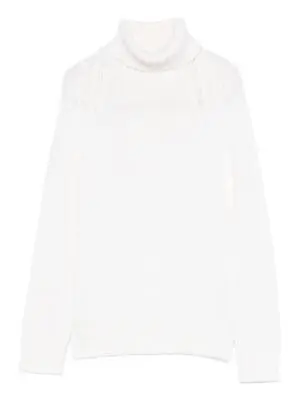 Rick Owens Wool Turtleneck Jumper - White