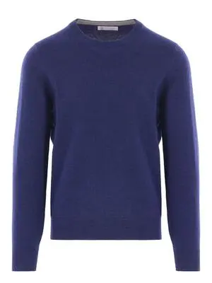Brunello Cucinelli Cashmere Crewneck Jumper - Blue