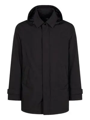 Herno Midi Hooded Down Jacket - Black