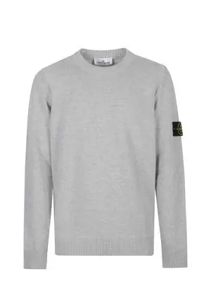 Stone Island Logo Pullover - Grey