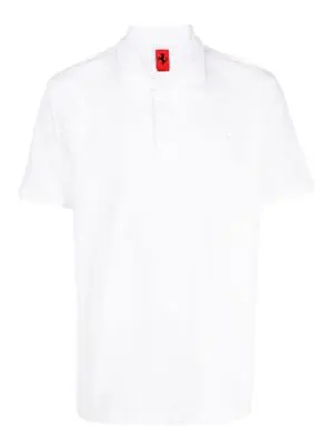 FERRARI Pique Polo Shirt - White