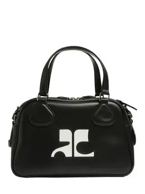 COURREGES Leather Bowling Bag - Black