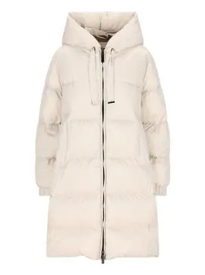 FAY Long Down Jacket White