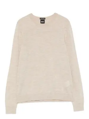 BOSS Ferpina Wool Sweater Beige