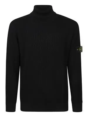 Stone Island Wool Turtleneck - Black
