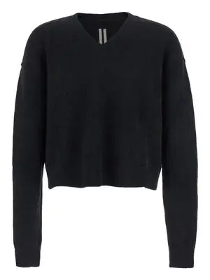 Rick Owens Tommy V-Neck Jersey Black