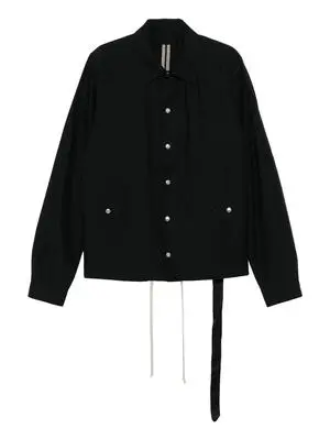 Rick Owens Snap-front Shirt Jacket - Black