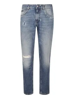 Dolce & Gabbana Jeans With Distressed Detail - Blue