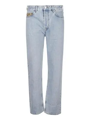Gucci Faded Jeans With Gg Insert - Blue