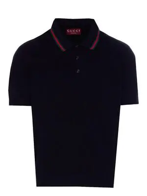 Gucci Polo Shirt With Logo - Blue